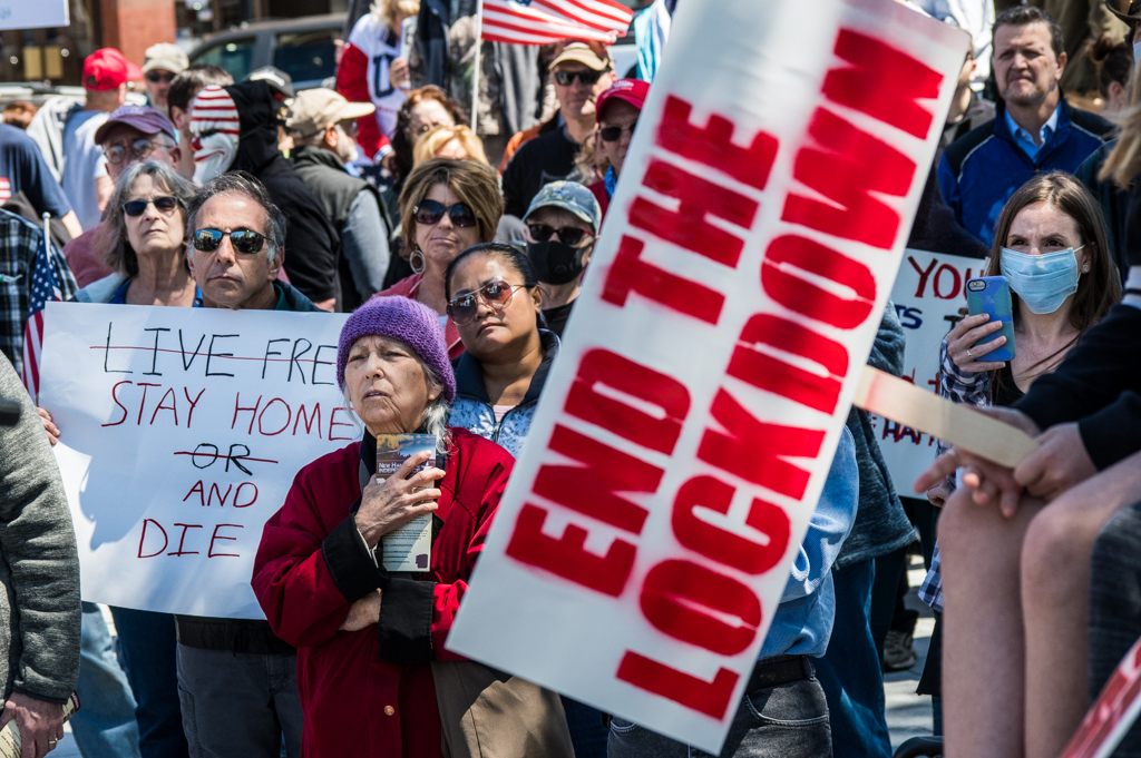 Hundreds gather at New Hampshire State House to protest stay-at-home ...